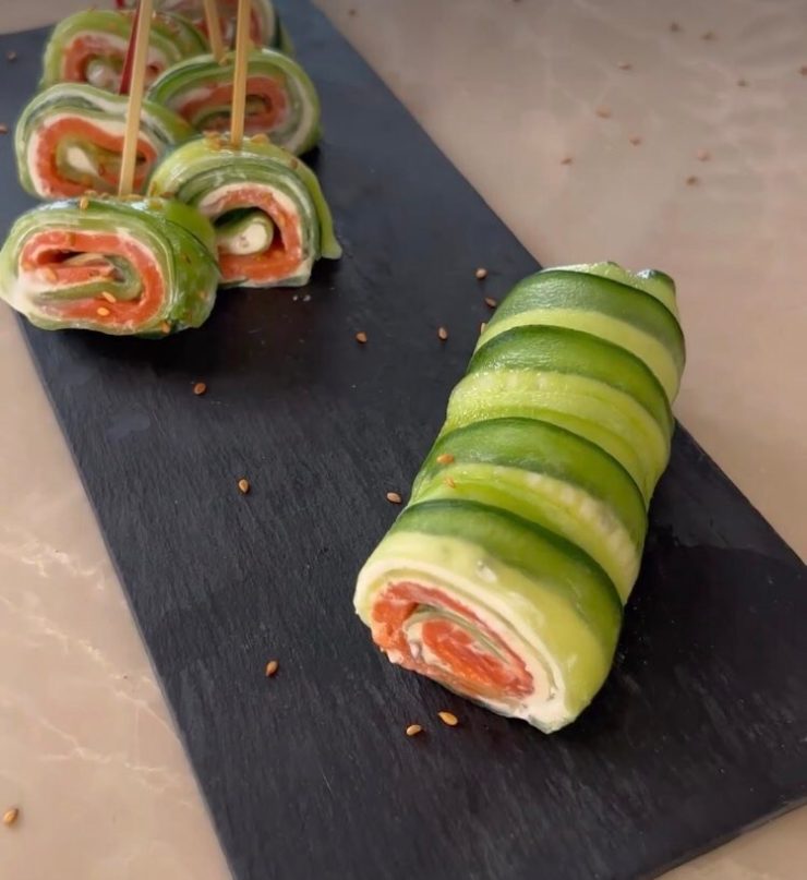 Recette roulé concombre saumon de Amor Jerbi - Binetna